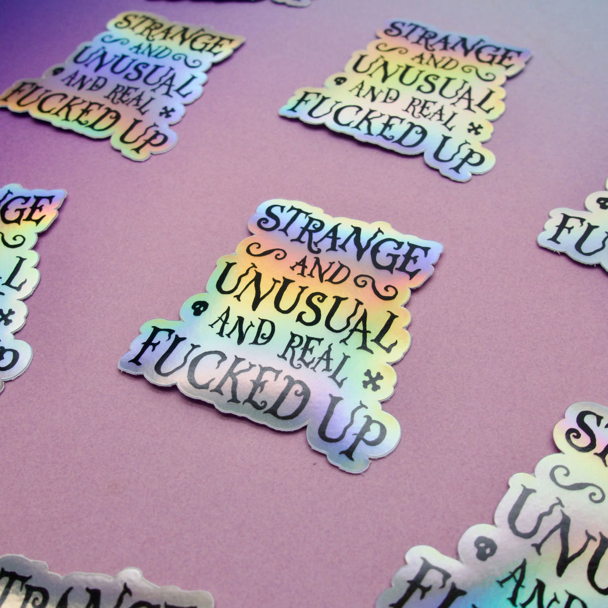 Strange and Unusual Holographic Vinyl Sticker – edenki