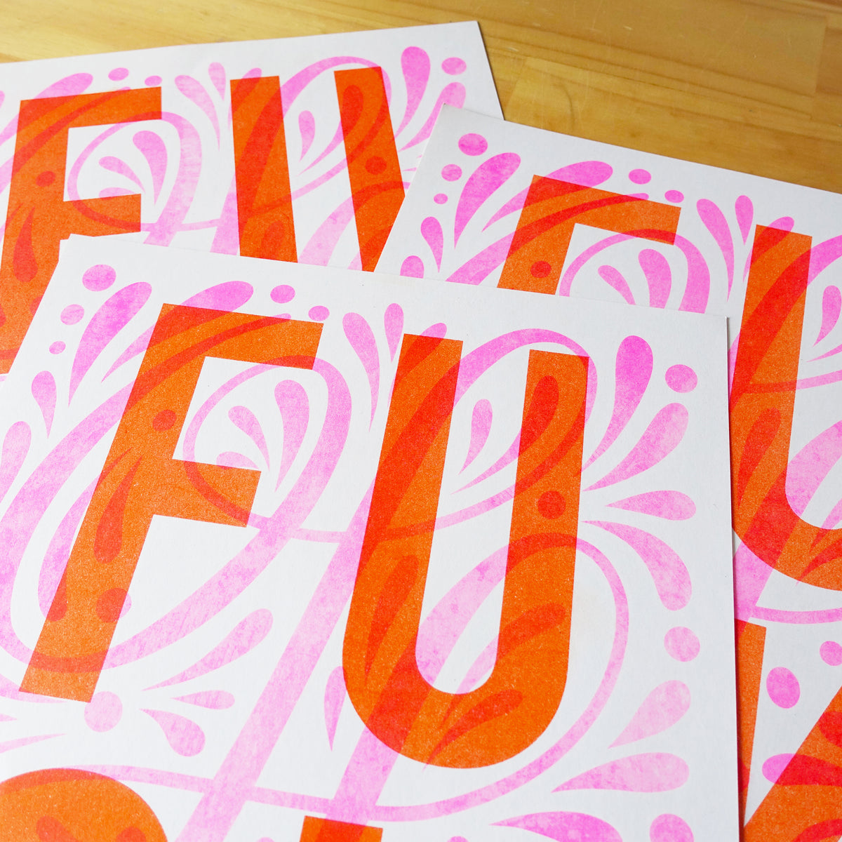 FUCK (Off) A3 Risograph Art Print Edenki – edenki